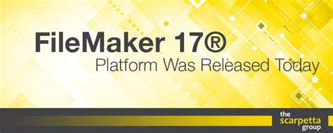 FileMaker Was Released Today The Scarpetta Group