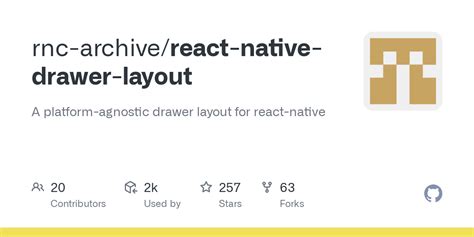 Github Rnc Archivereact Native Drawer Layout A Platform Agnostic Drawer Layout For React Native