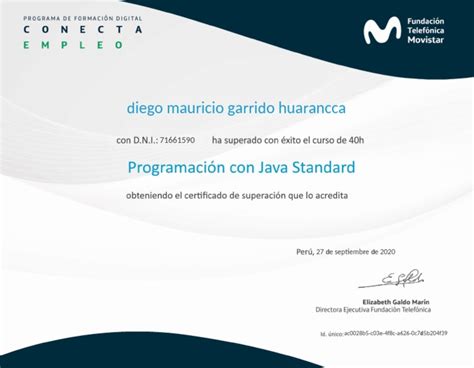 Certificado Programación Con Java Standard Pdf