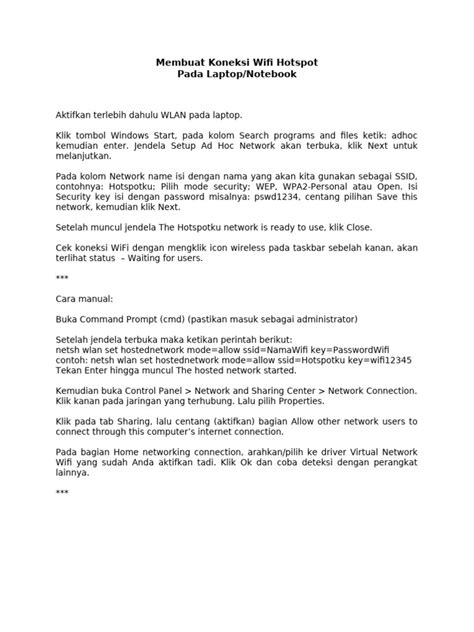 Membuat Wifi Menjadi Hotspot Pdf