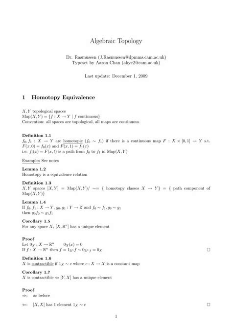 Pdf Algebraic Topology Notes Algebraic Topology Pdf