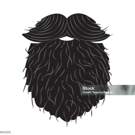 흰색 배경에 고립 된 콧수염이있는 벡터 블랙 힙스터 수염 0명에 대한 스톡 벡터 아트 및 기타 이미지 0명 검은색 곱슬 머리 Istock