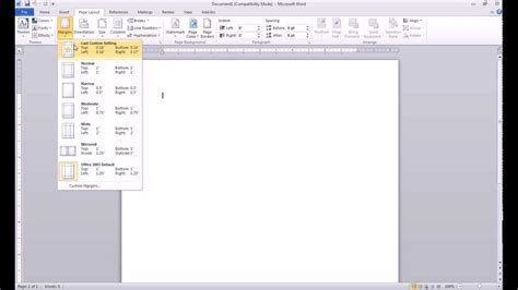 set margins in word 2010 saspath