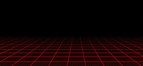 Retro Futuristic Red Laser Grid Perspective Retro Futuristic