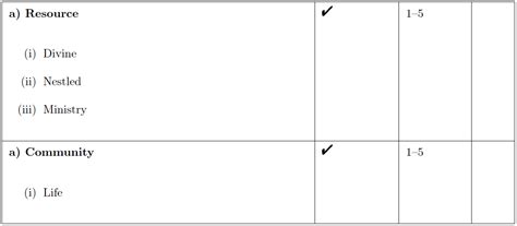 Continuous Column Lines In Tables With Enumerate Tex Latex Stack