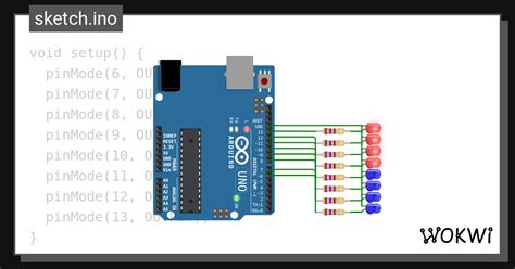 Unopolice8led Wokwi Esp32 Stm32 Arduino Simulator