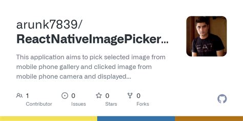 GitHub Arunk ReactNativeImagePickerApp This Application Aims To Pick Selected Image From