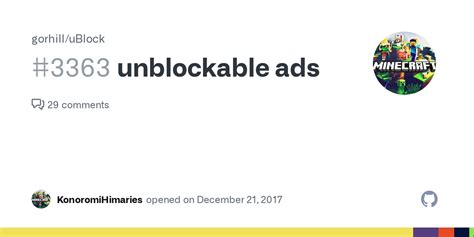 Unblockable Ads · Issue 3363 · Gorhillublock · Github