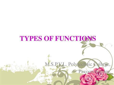 PPT TYPES OF FUNCTIONS PowerPoint Presentation Free Download ID 3374156
