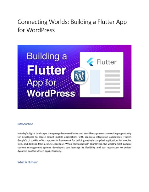 building a flutter app for wordpress pdf