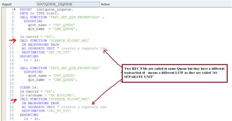 techsap qrfc with outbound queue and inbound queue between two
