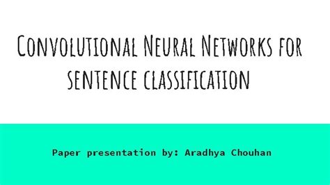 Convolutional Neural Networks For Sentence Classification Paper