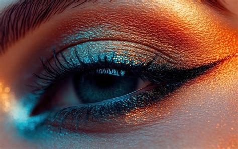 Eyeshadow Blending Seamlessly Into A Gradient Effect Premium Ai