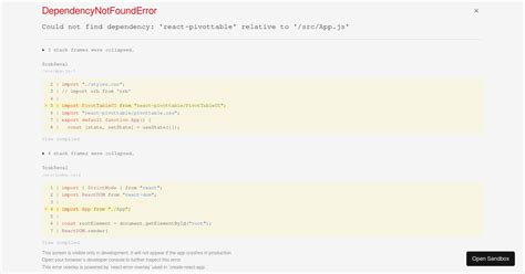 React Pivottable Forked Codesandbox