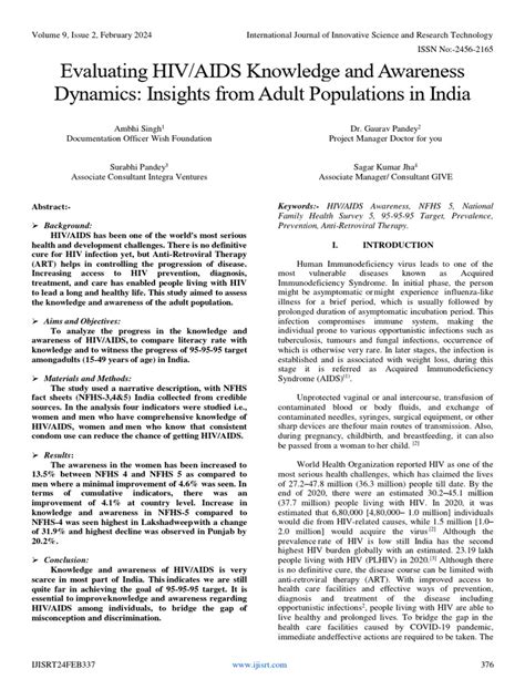 Evaluating Hiv Aids Knowledge And Awareness Dynamics Insights From Adult Populations In India