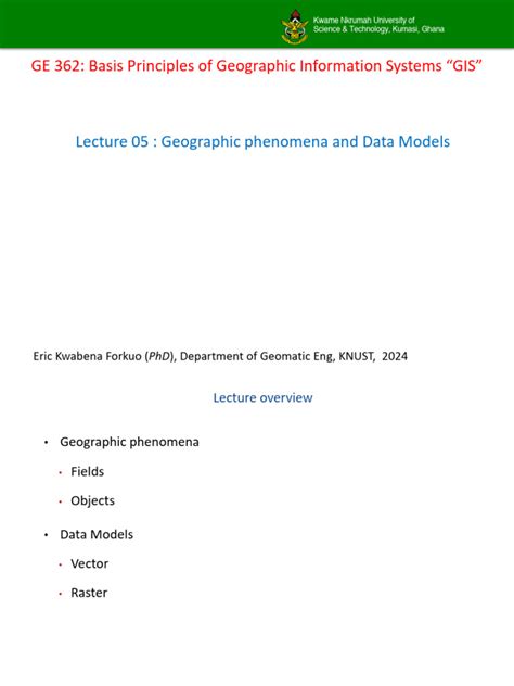 05 Spatial Data Models 2024 Pdf Geographic Information System