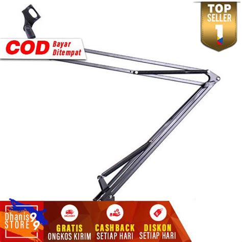 Jual Condenser Microphone Scissor Arm Stand Mic Standmic Kondenser Stan Holder Mikrofon