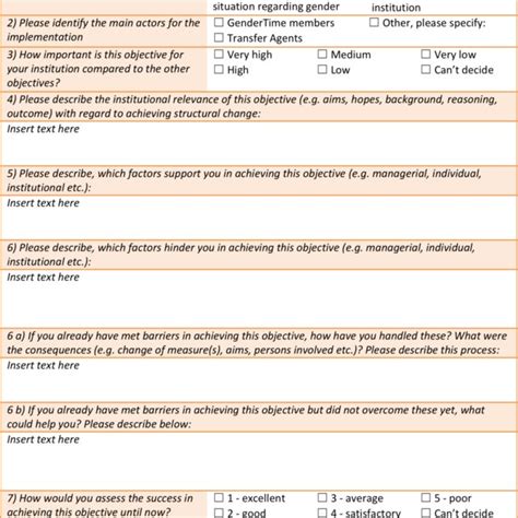 One Page Of The Template For The Operational Process Monitoring Tool Download Scientific Diagram