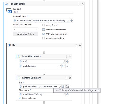 how to rename for a outlook attachment activities uipath community