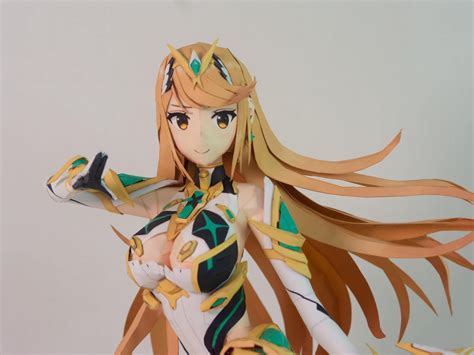 Xenoblade 2 Mythra Papercraft Figure Digital Pdf Template Diy A4 1 6 Figure Etsy