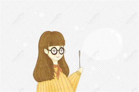 거품을 불고 소녀 Png 일러스트 무료 다운로드 Lovepik