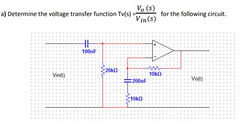 solved a determine the voltage transfer function