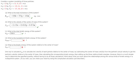 Solved Consider A System Consisting Of Three Particles M1