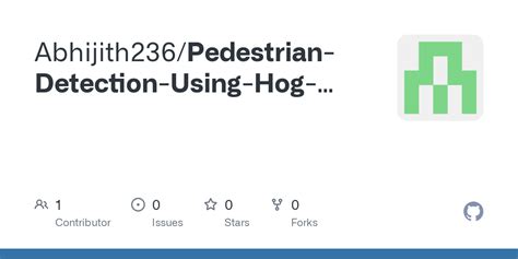 Github Abhijith236pedestrian Detection Using Hog And Opencv