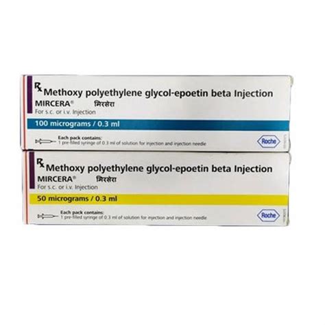 Mircera 50 Mcg Injection Packaging Size 03 Ml At ₹ 3600piece In New