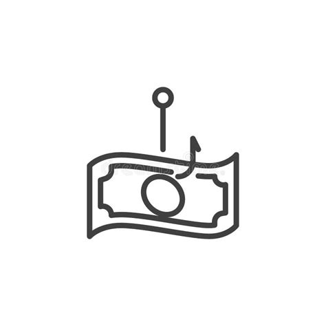 Phishing Line Icon Set Cyber Crime Symbols Collection Vector Sketches Logo Illustrations