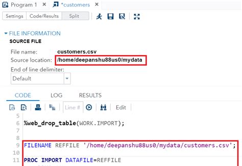 how to upload data to sas ondemand for academics