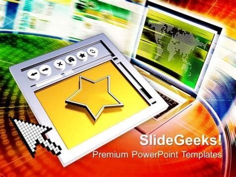 internet browser favourites computer powerpoint templates and