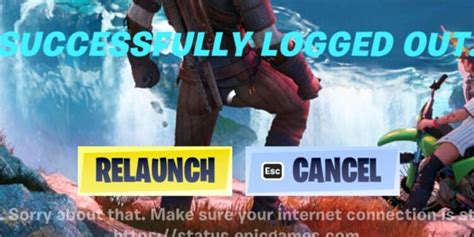 successfully logged out fortnite login error keep logging out