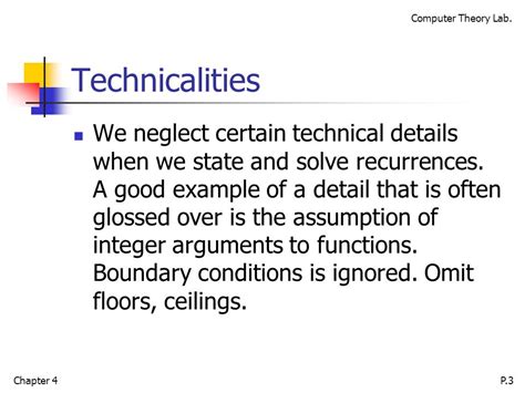 4.Recurrences Hsu, Lih-Hsing. Computer Theory Lab. Chapter 4P.2 ...