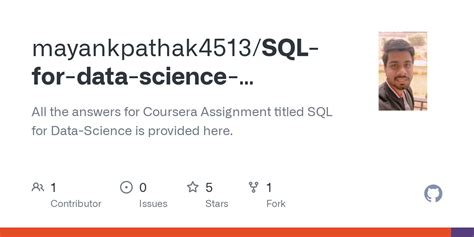 Github Mayankpathak4513sql For Data Science Coursera Answers All The Answers For Coursera