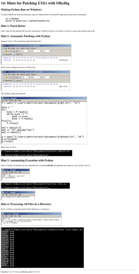 Patching Exes With Ollydbg And Python