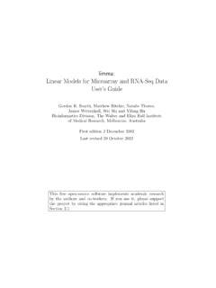 Limma Linear Models For Microarray And RNA Seq Data Users Limma Linear Models For