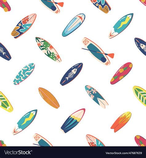Vibrant Seamless Pattern Featuring Assortment Vector Image