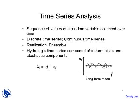 Time Series Analysis Stochastic Hydrology Lecture Notes Docsity