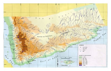Geographic Map Of Yemen Geography Climate Flora Fauna