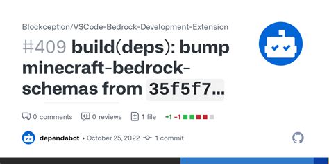 build deps bump minecraft bedrock schemas from `35f5f72` to `bfa4598