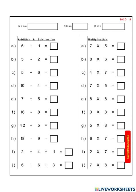 Bod 4 Worksheet Worksheets Library
