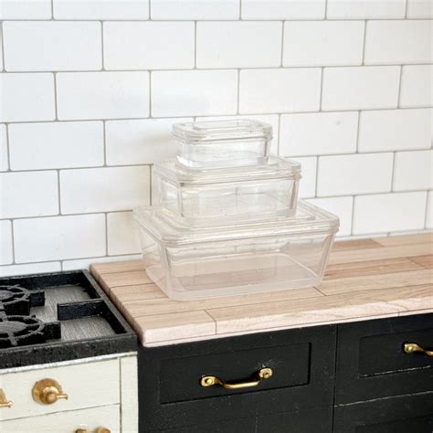 1 12 Scale Miniature Dollhouse Tupperware Containers Melvins Miniatures