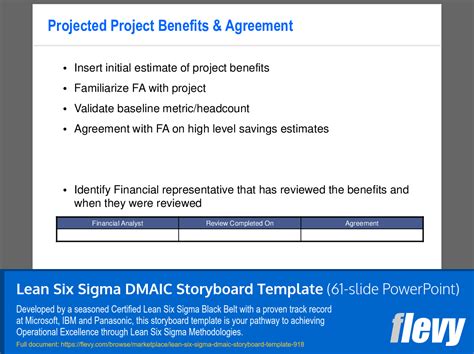 PPT Lean Six Sigma DMAIC Project Template Slide PPT PowerPoint Presentation PPTX Flevy