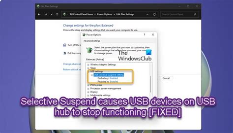 selective suspend causes usb devices on usb hub to stop working