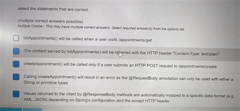 Solved Select The Statements That Are Correct Multiple Chegg Com