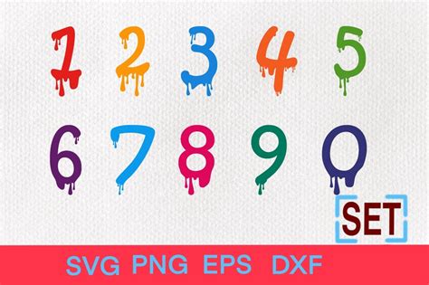 Dripping Font Dripping Numbers Svg Dripping Svg Silme Font Svg