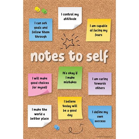 Notes To Self Poster School Nurse Supply