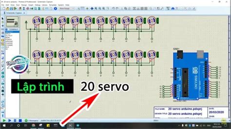 Tự Học Proteus Hướng Dẫn Mô Phỏng Và Nạp Code điều Khiển 20 Servo