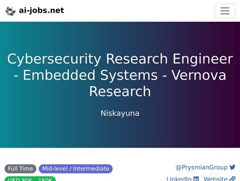 Hiring Cybersecurity Research Engineer Embedded Systems Vernova